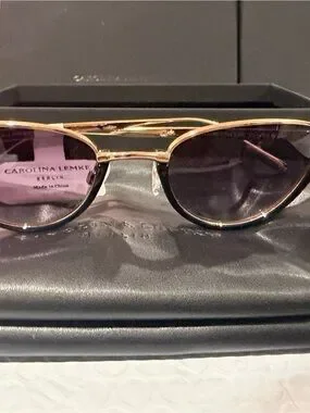 Carolina Lemke | Accessories | Carolina Lemke Gold Frame Sunglasses ...